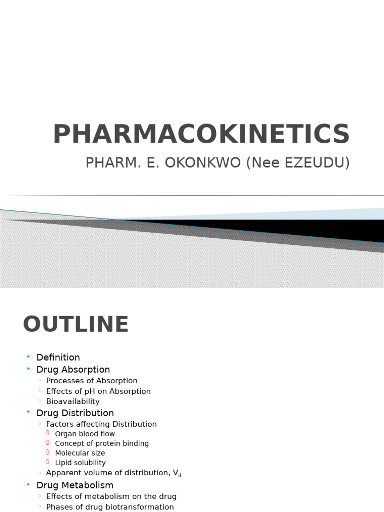 Pharmacokinetics Pcol 360 | PDF | Drug Metabolism | Pharmacokinetics
