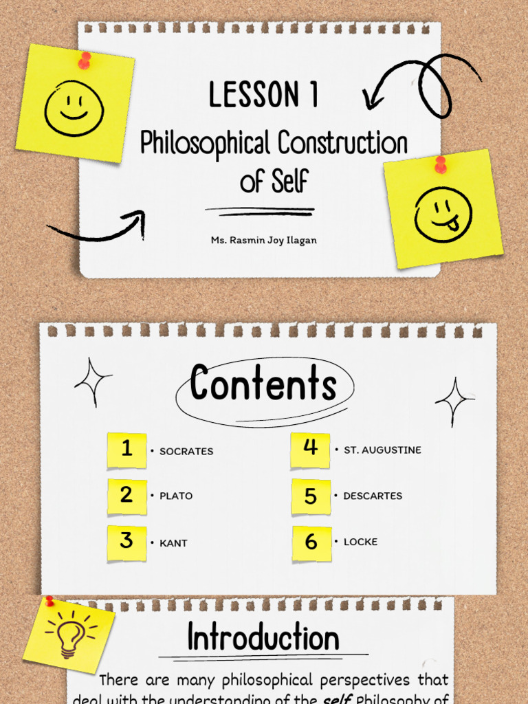 UTS Lesson 1 Philosophical Construction of Self | PDF | Philosophy Of Self | Soul