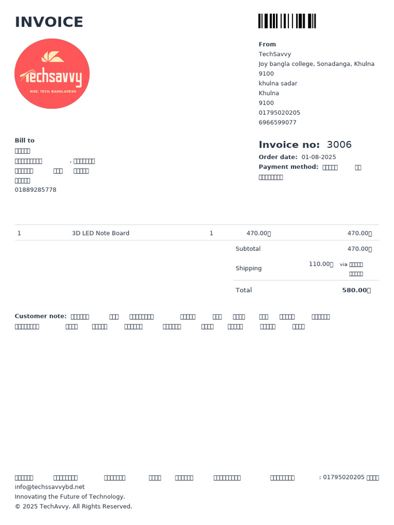 Invoice 3006 | PDF