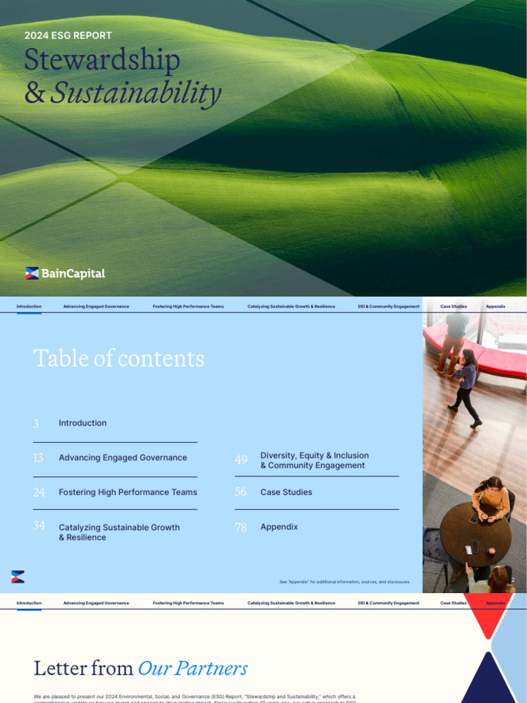 2024 Bain Capital ESG Report | PDF | Sustainability | Governance