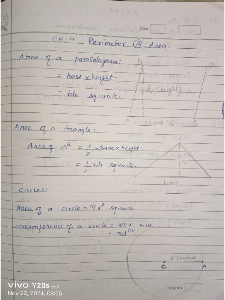 20-59-49-VII-MATHS-CH-9-Perimeter-and-Area-notes-_compressed | PDF