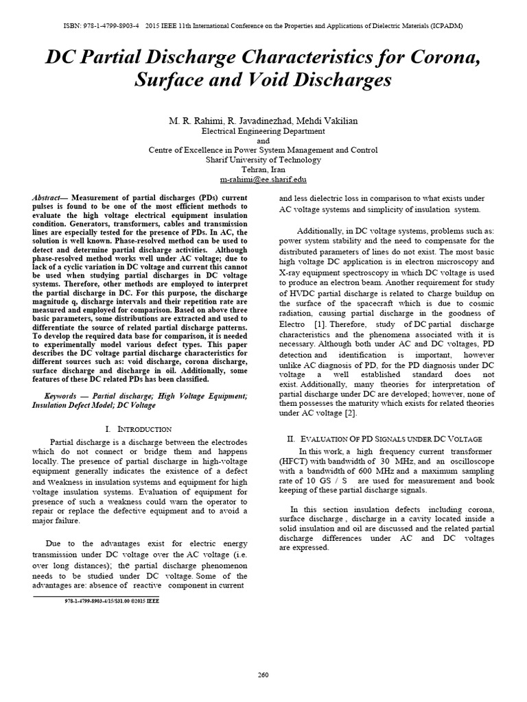 DC_partial_discharge_characteristics_for_corona_surface_and_void_discharges | PDF | Electrical ...