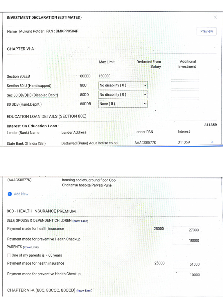 Eatemated Investment Declaration 2024-25 | PDF