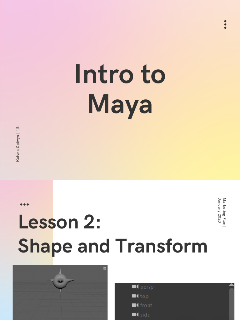 Intro to Maya.pdf | PDF