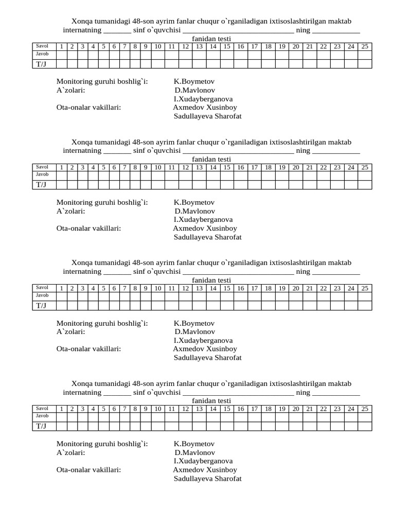 Test Kalitlari) | PDF