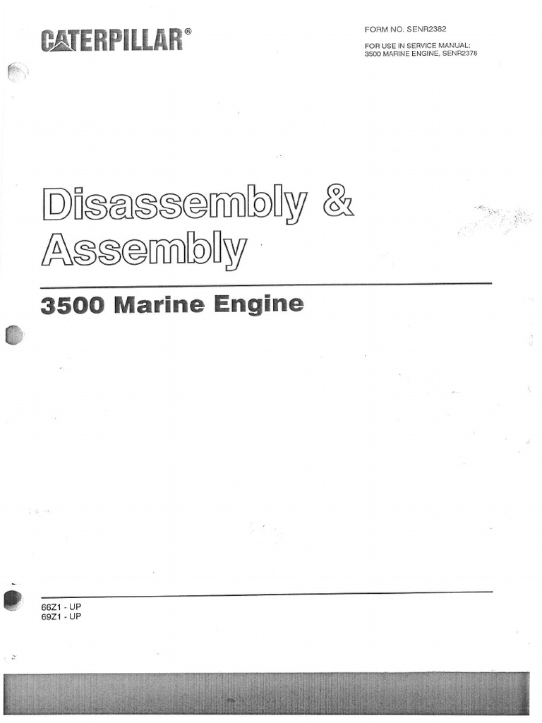 Service Manual - Disassembly & Assembly - 3500 Marine Engine | PDF