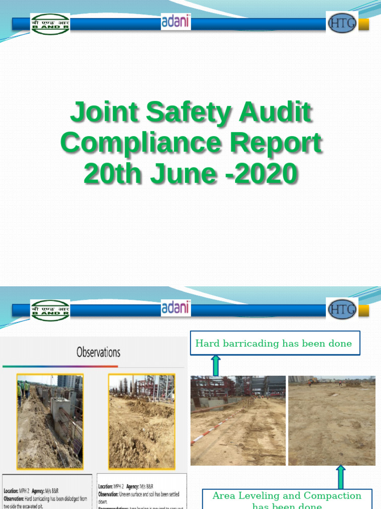 Joint Safety Audit Compliance Report on dated 20.06.2020 | PDF