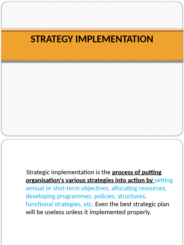Strategy Implementation | PDF | Mergers And Acquisitions ...