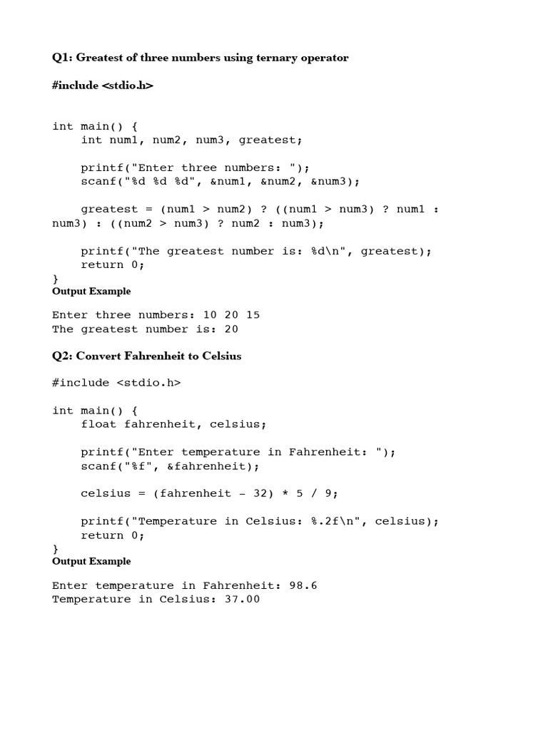 C Programming | PDF | Area | Fahrenheit C Programming | PDF | Area | Fahrenheit