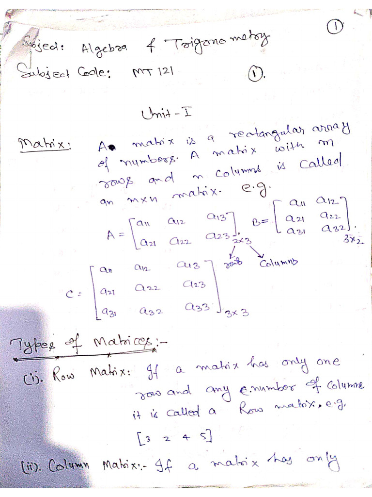 Matrix Mathematics | PDF