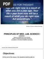 Principles of Medical Laboratory Science 1 | PDF