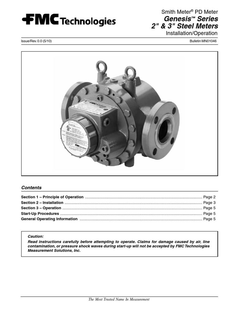 Genesis Series 2" & 3" Steel Meters: Smith Meter PD Meter | Download ...