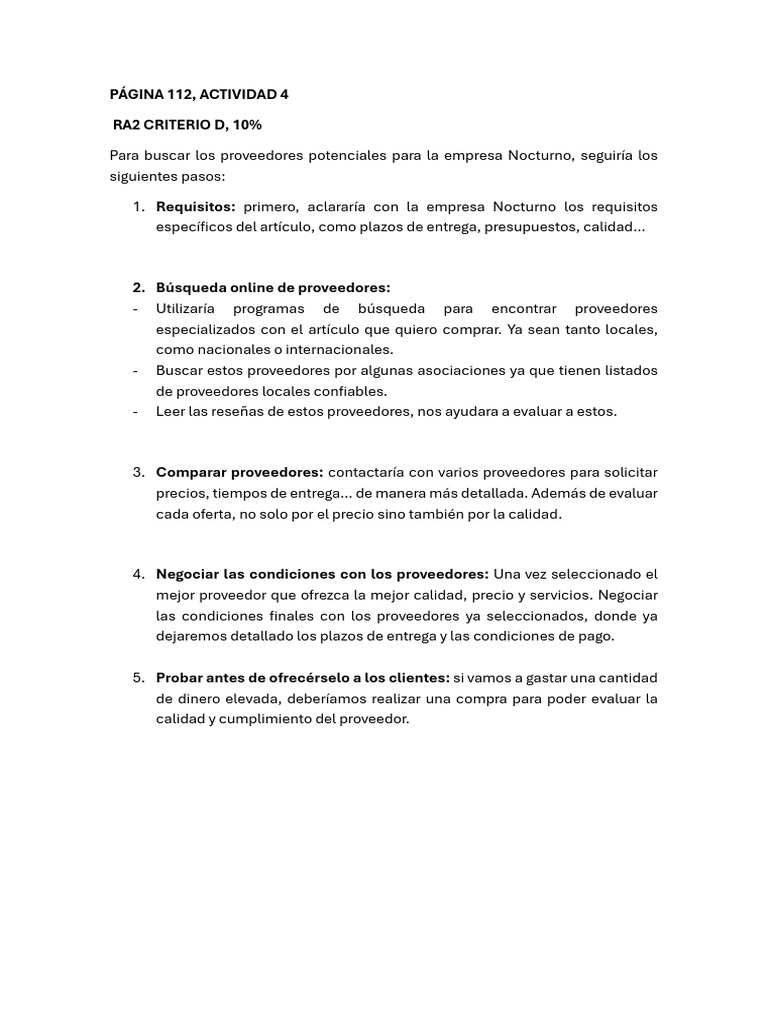 Ra2 Criterio D | PDF