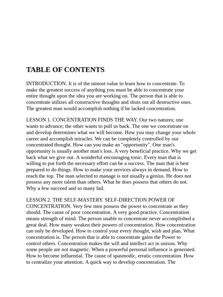 Power of Concentration Guide PDF | PDF | Thought | Courage