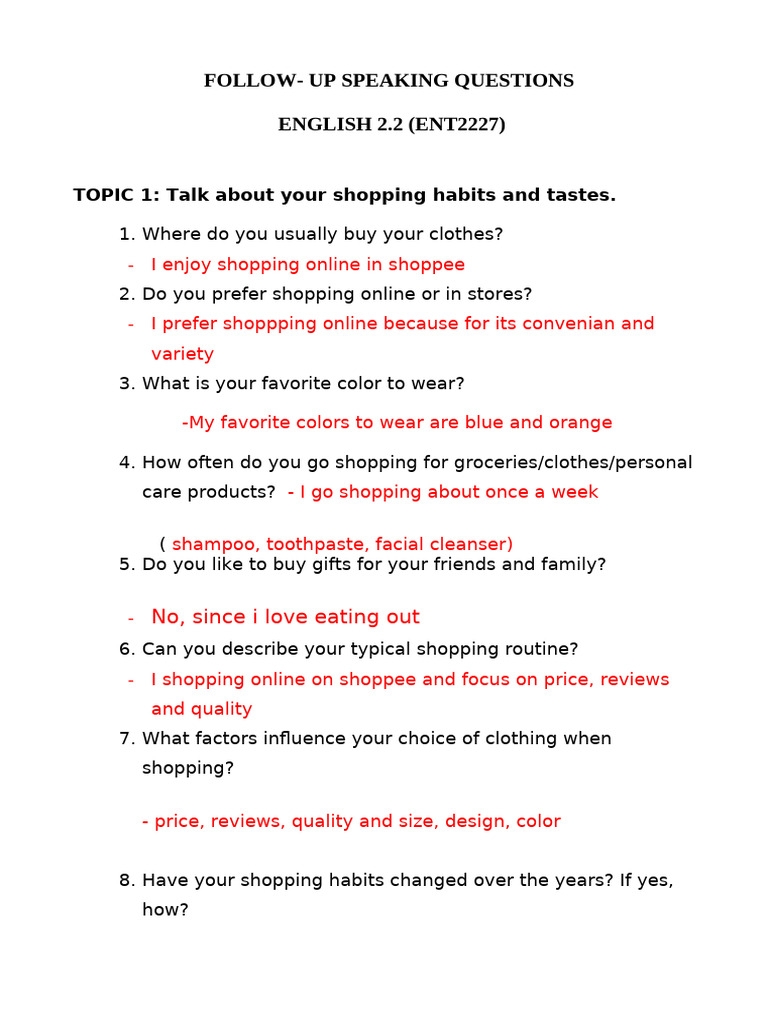 Online Shopping Habits and Preferences | PDF