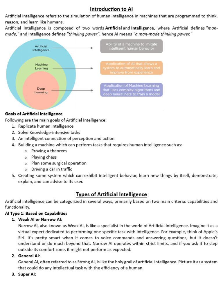 Module 1 Introduction To Ai | PDF | Artificial Intelligence | Intelligence (AI) & Semantics