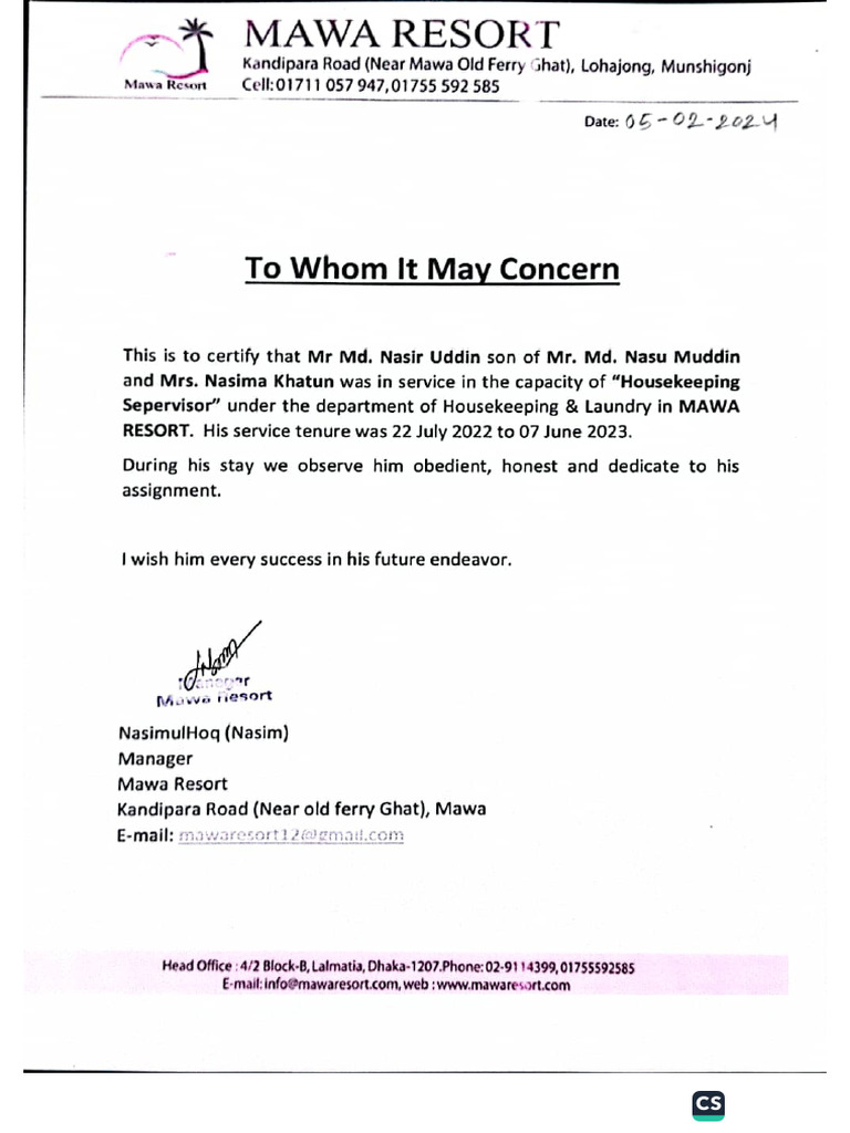 Experience Certificate | PDF