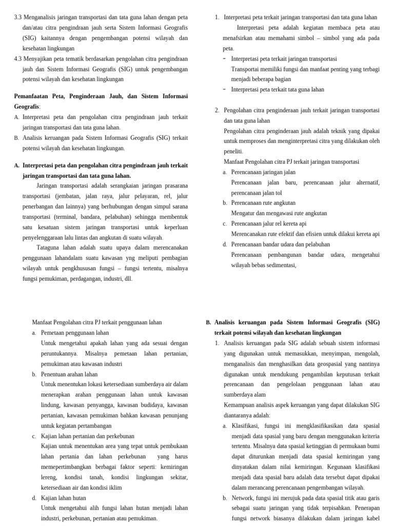 3.3 PEMANFAATAN PETA, PJ DAN SIG New | PDF