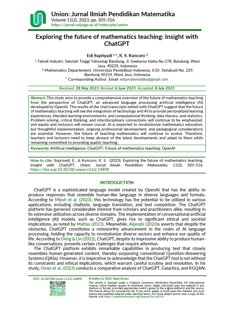 Exploring The Future of Mathematics Teaching Insight With | PDF ...