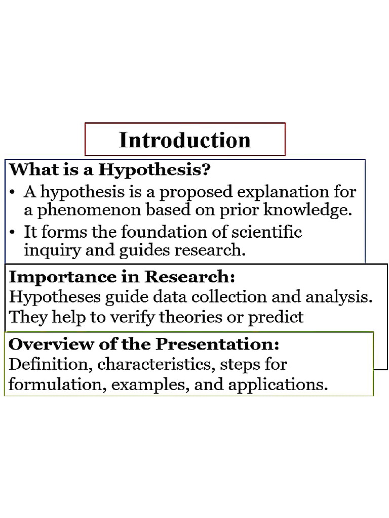 RM 26th, 27th Class Slides (Hypothesis) | PDF