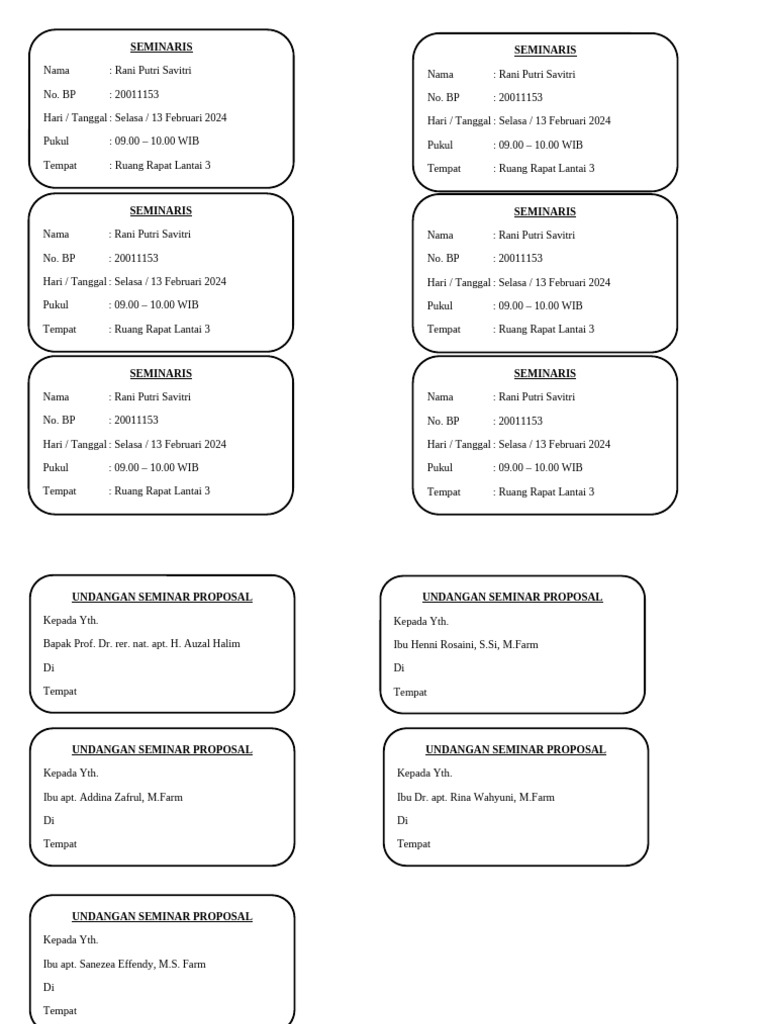 Undangan Sempro Rani | PDF