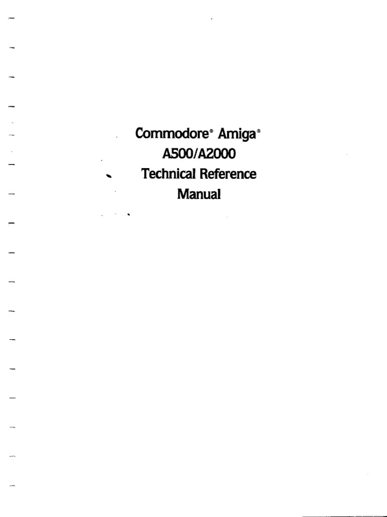 Commodore Amiga Book Commodore Amiga A500 - A2000 Technical Reference ...