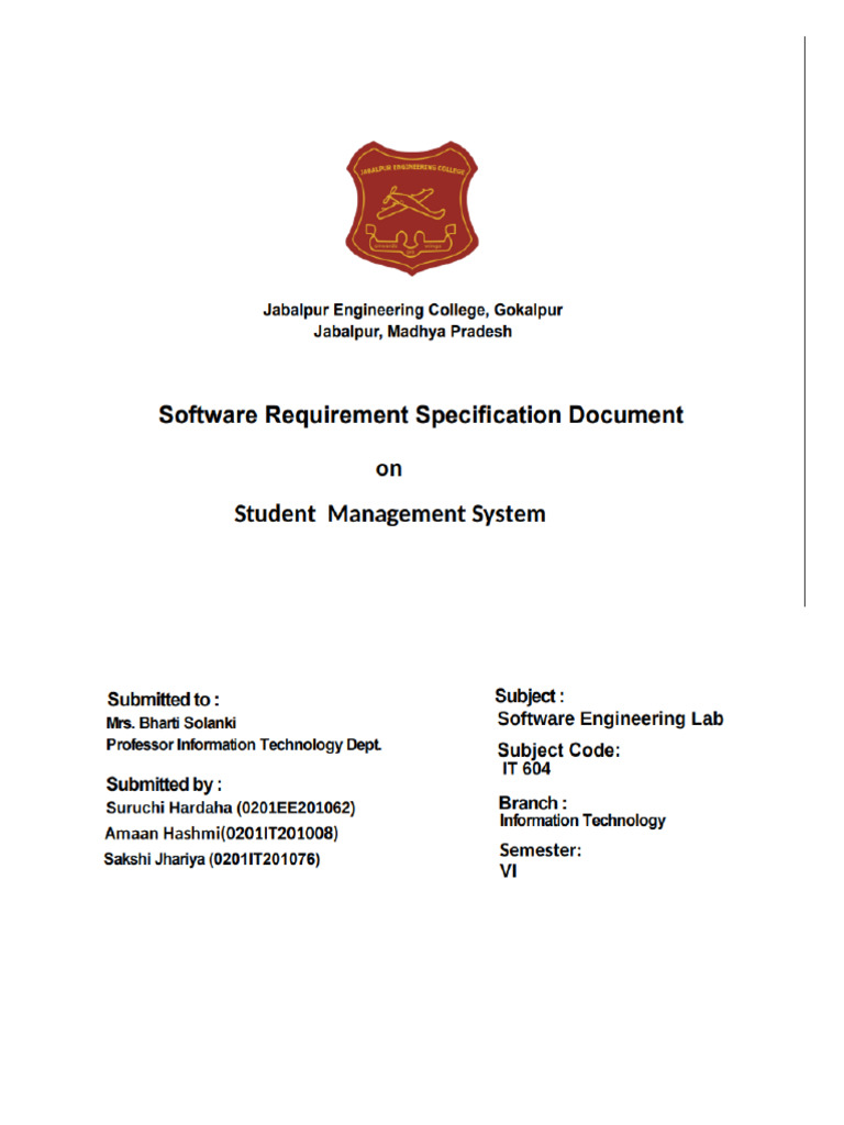 Student Attendance Management System | PDF | Databases | Software