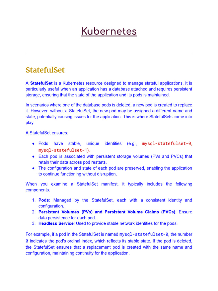 k8s Statefulset Configmap Secret | PDF | Computing | Computer Science
