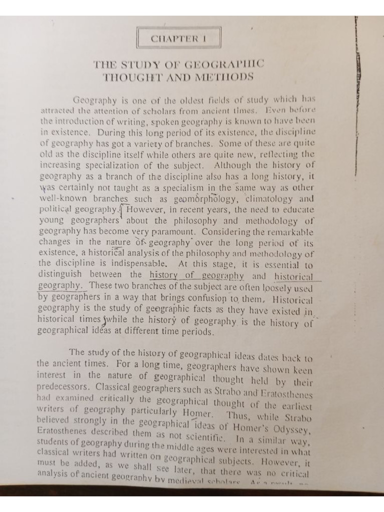 History Of Geographic Of Thought | PDF