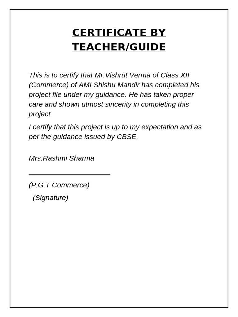 BST Certificate | PDF