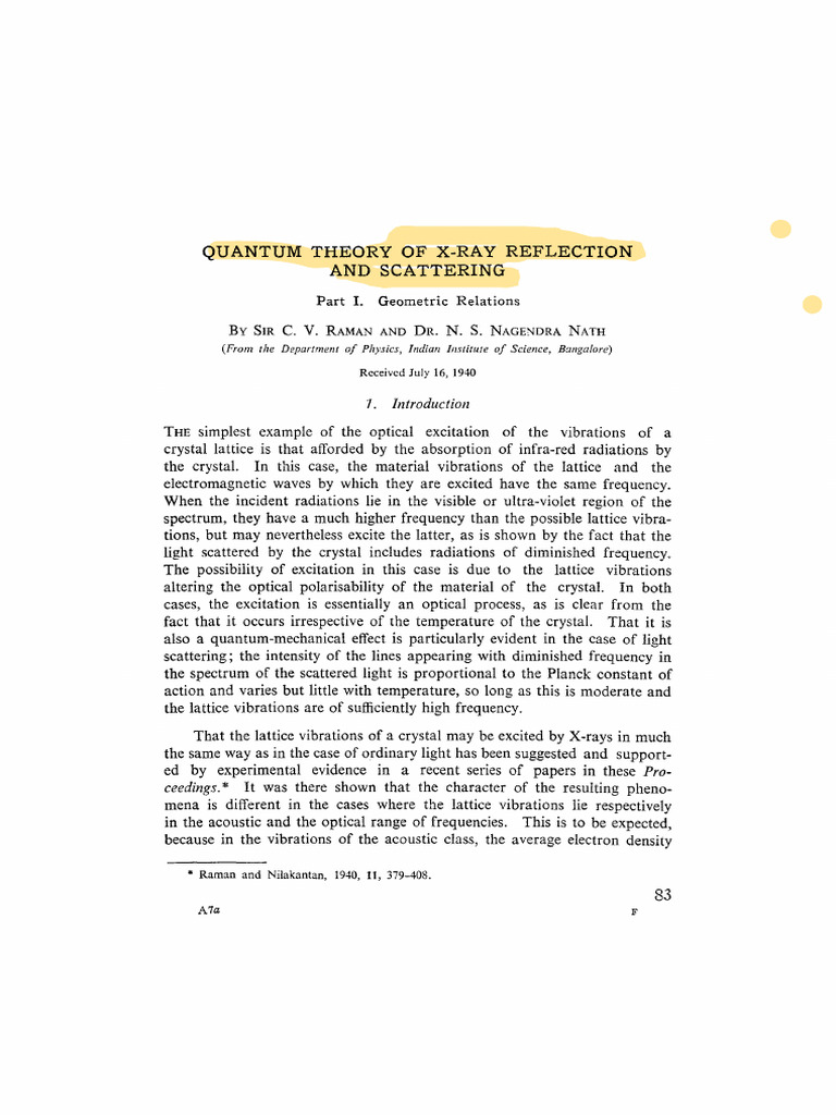 Quantum Theory of X-Ray Reflection | PDF | Electromagnetic Radiation ...