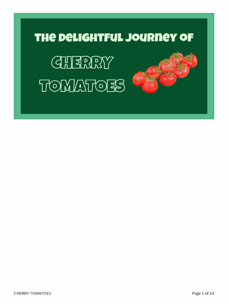 Cherry Tomatoes | PDF