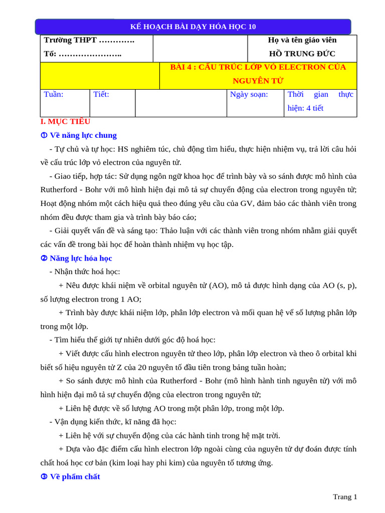 BÀI 4 - Hoa 10 - CTST | PDF