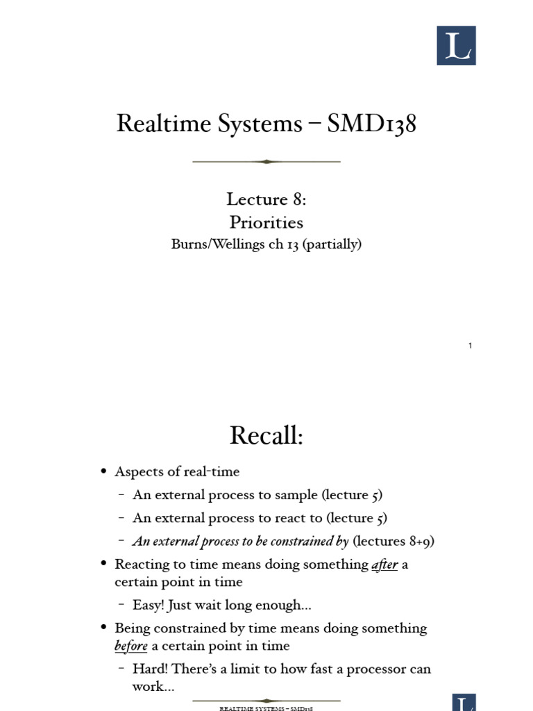 Lecture8 Pdf Real Time Computing Scheduling Computing 4131