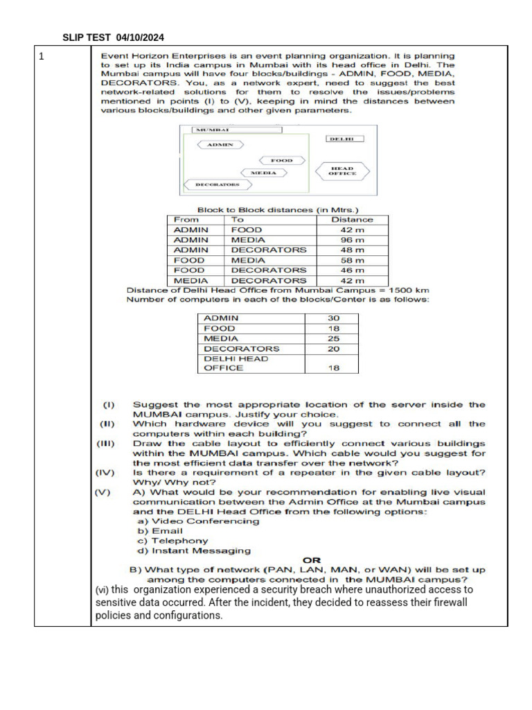 Case Based Networking Last Question | PDF