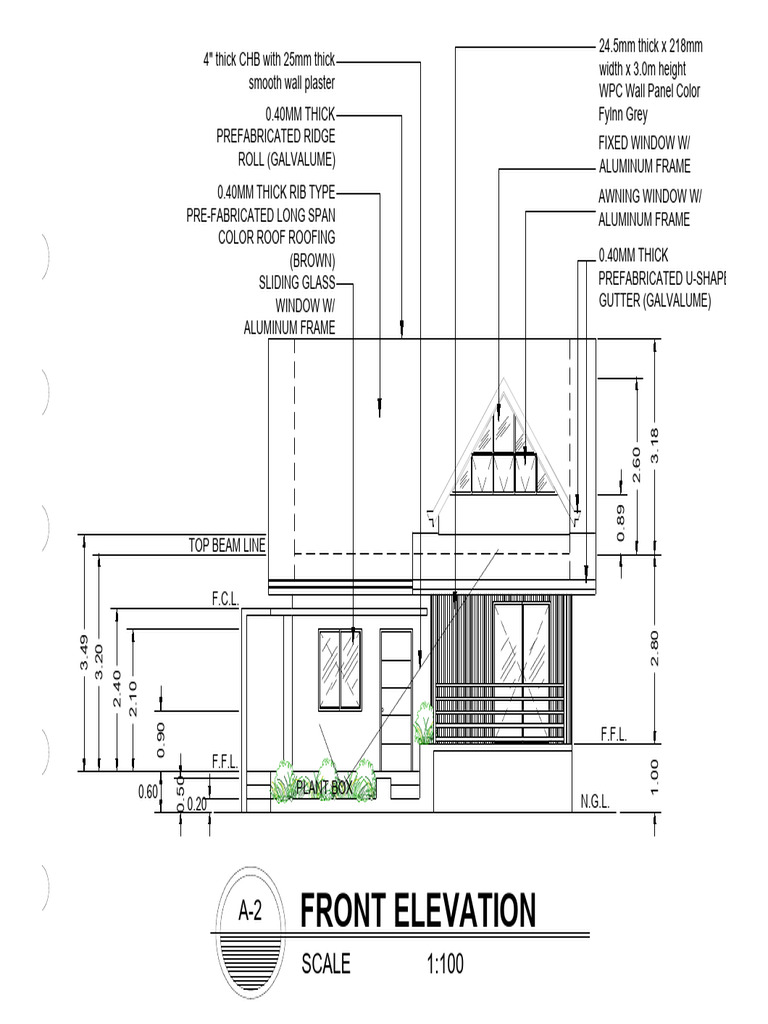 House Front Elevation Half House 5 | PDF