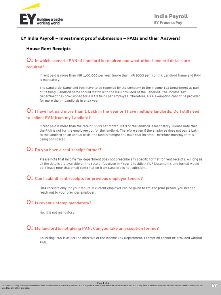 Investment Proof Submission FAQs | PDF | Expense | Insurance