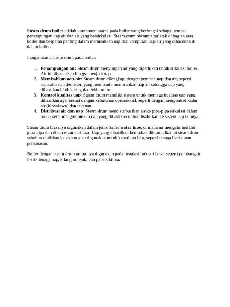 Steam Drum Boiler | PDF