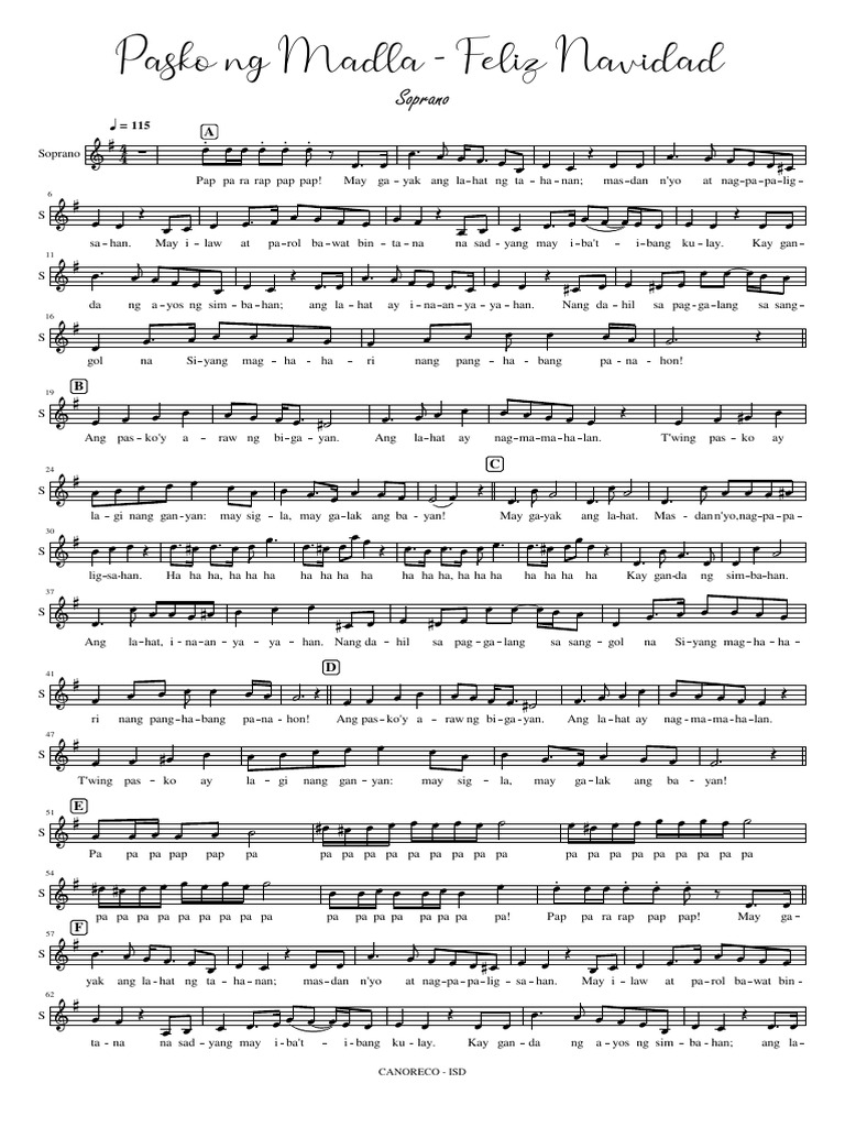 CANORECO - Soprano | PDF