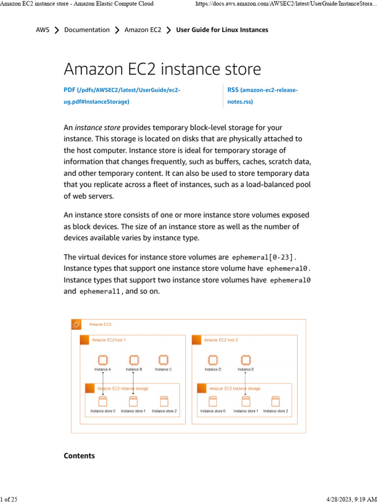 Amazon EC2 Instance Store - Amazon Elastic Compute Cloud | PDF | Solid ...