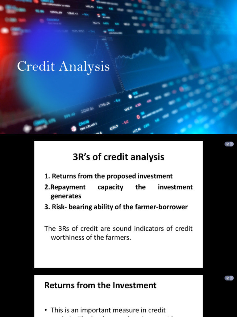 3Rs of Credit Analysis | PDF