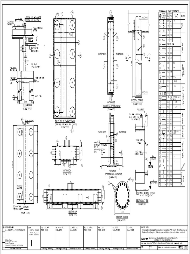 GAD & Sub Structure Koyala More 25-Model - pdf3 | PDF | Civil Engineering
