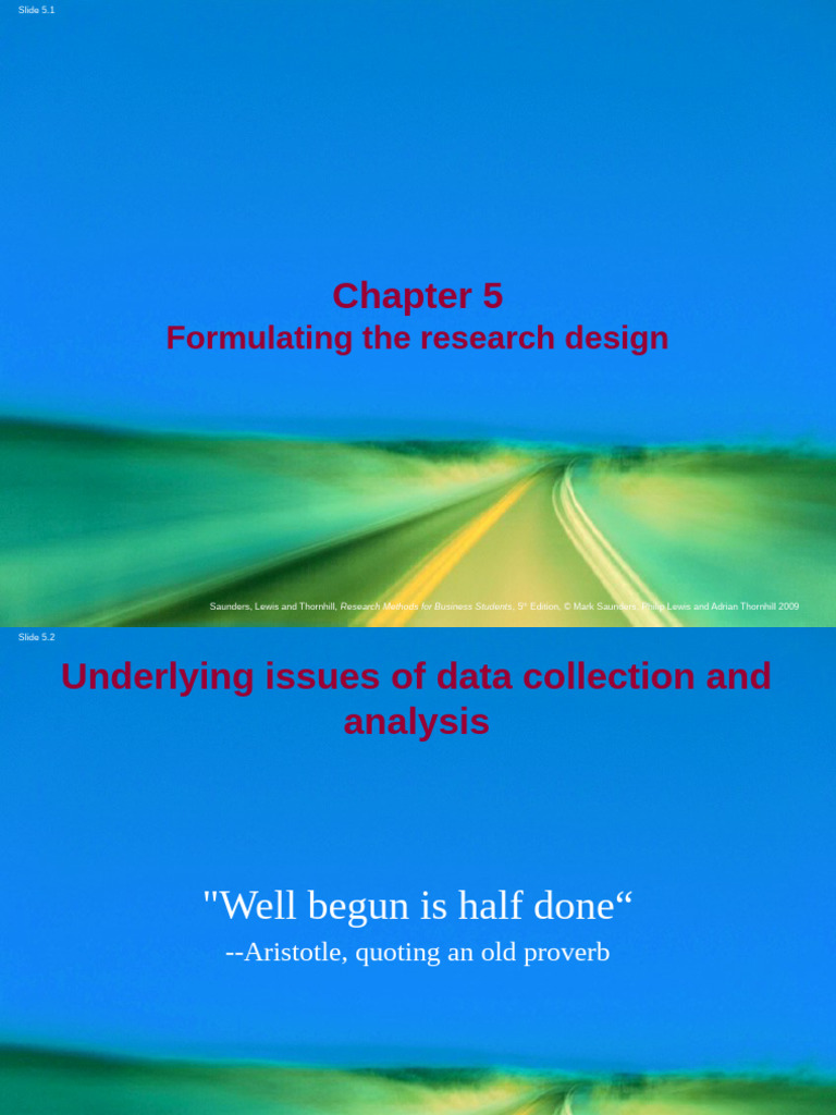 Lecture#06 Ch5 Formulating The Research Design | PDF | Methodology | Validity (Statistics)