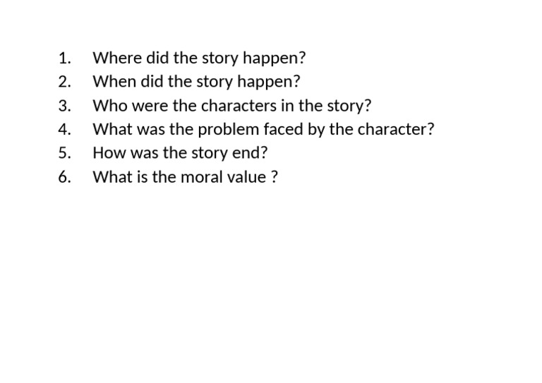 Narrative Questions | PDF