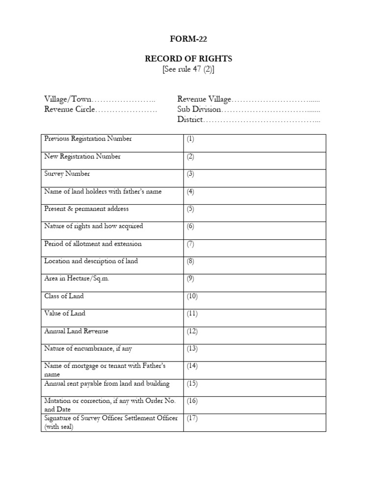 Form 22 | PDF