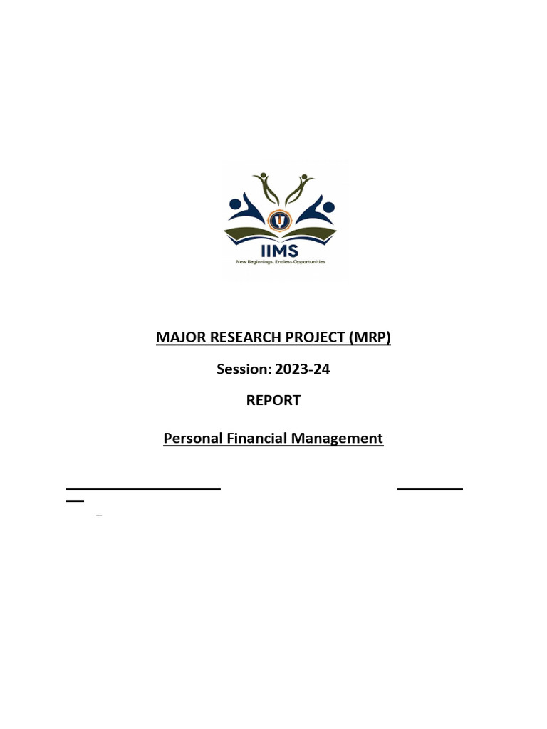MRP project (2) (1) | PDF | Financial Risk | Investing
