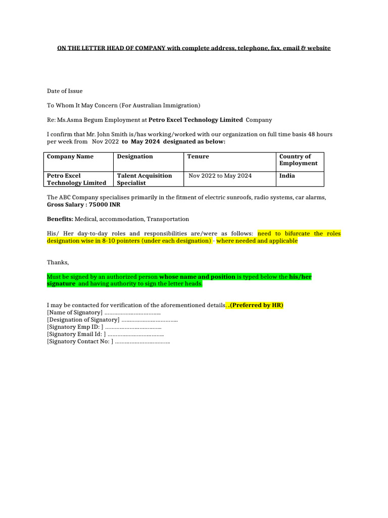 Employment reference letter- (2) | PDF