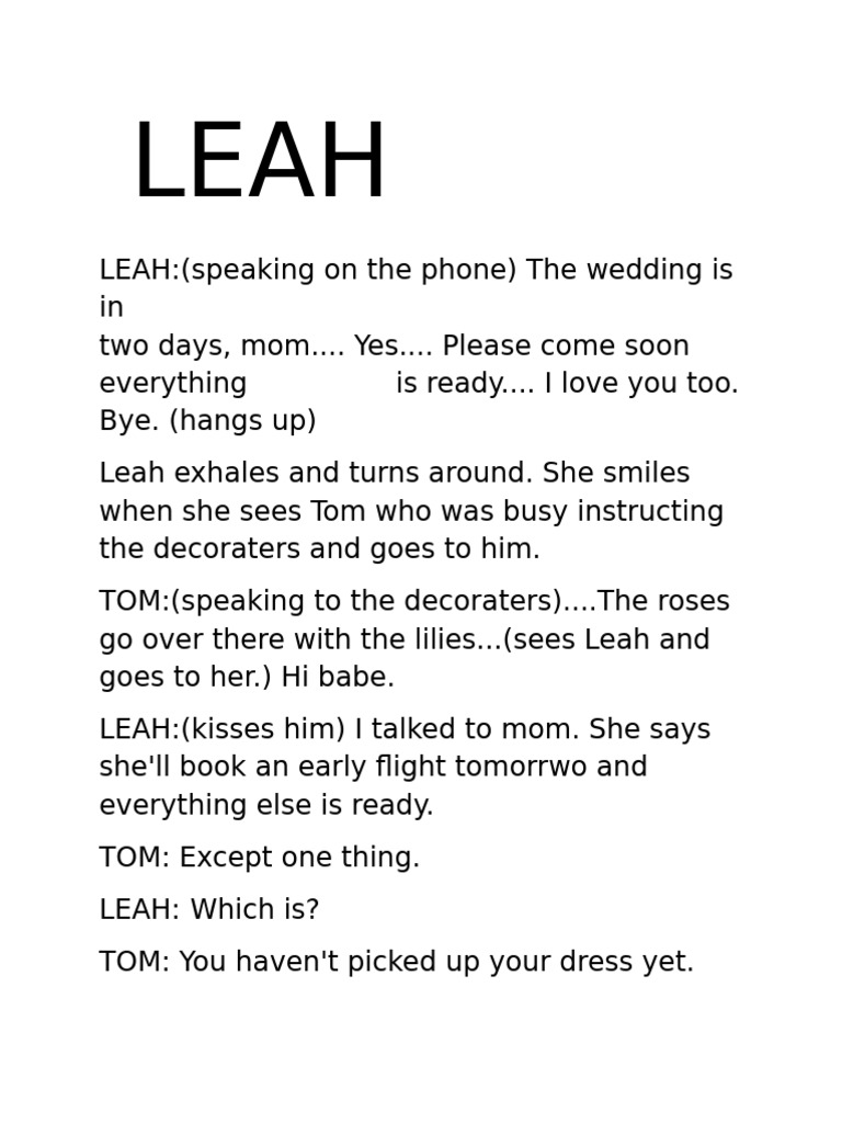 Leah Novel | PDF