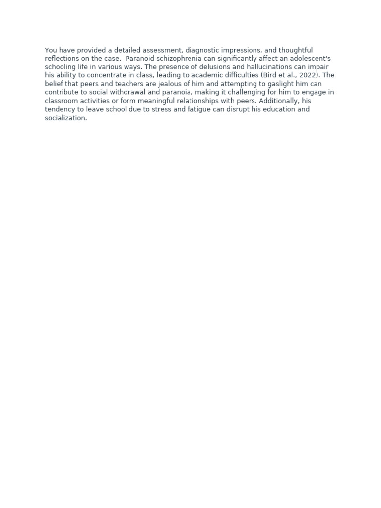You Have Provided A Detailed Assessment | PDF