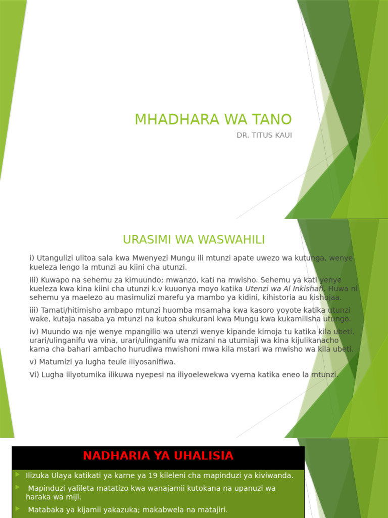 Mhadhara Wa Kis210 | PDF